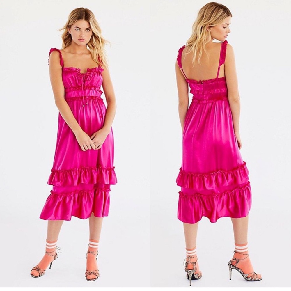 Free People Hansen & Gretel Bella Donna Fuschia Silk … - Gem